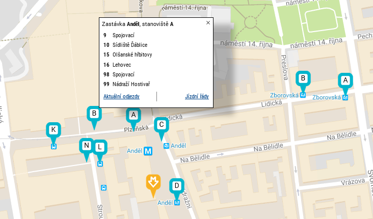 Zastávky PID | Pražská integrovaná doprava