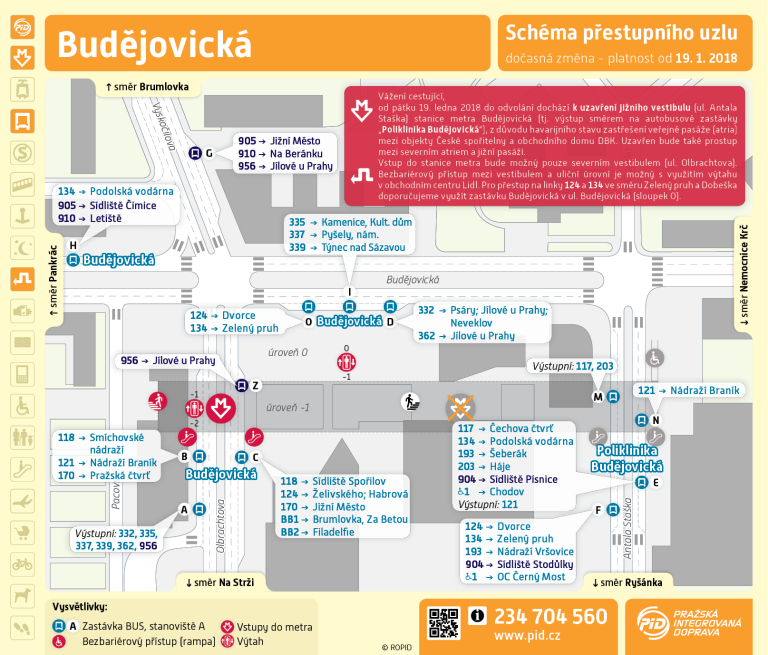 Budějovická | Pražská integrovaná doprava
