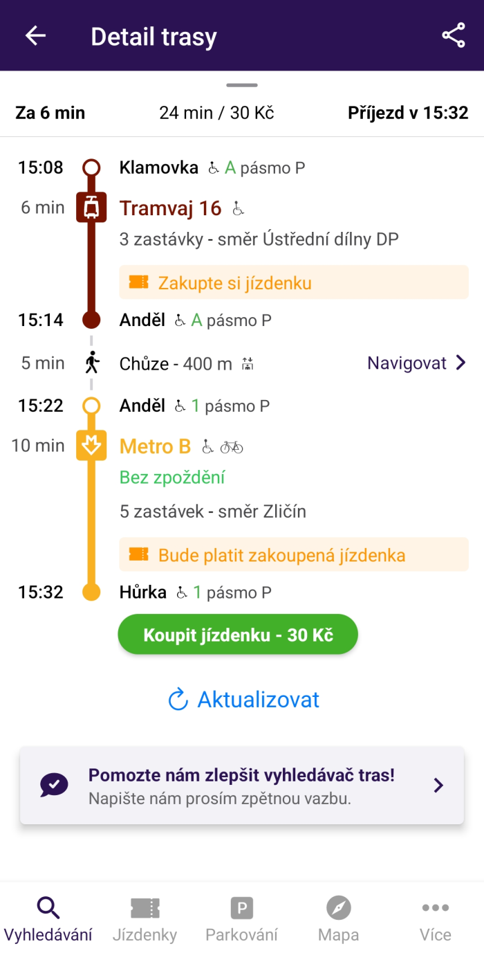 Aplikace PID Lítačka představuje unikátní vyhledávač tras nové generace ...