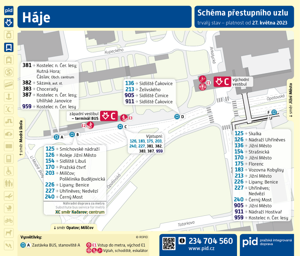 Haje | Pražská integrovaná doprava Pražská integrovaná doprava